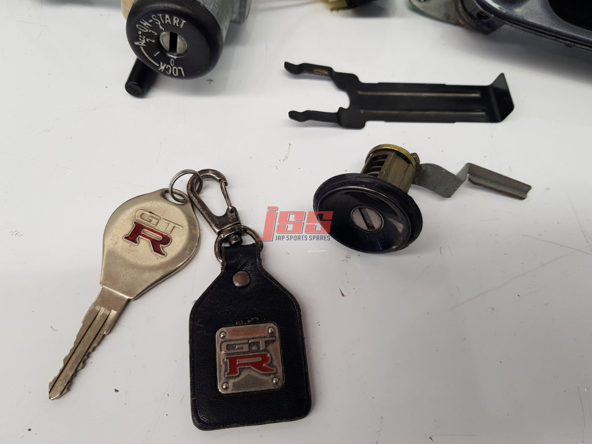 NISSAN SKYLINE R32 IGNITION BARREL DOOR LOCKS BOOT LOCK SET BNR32 MANU ...