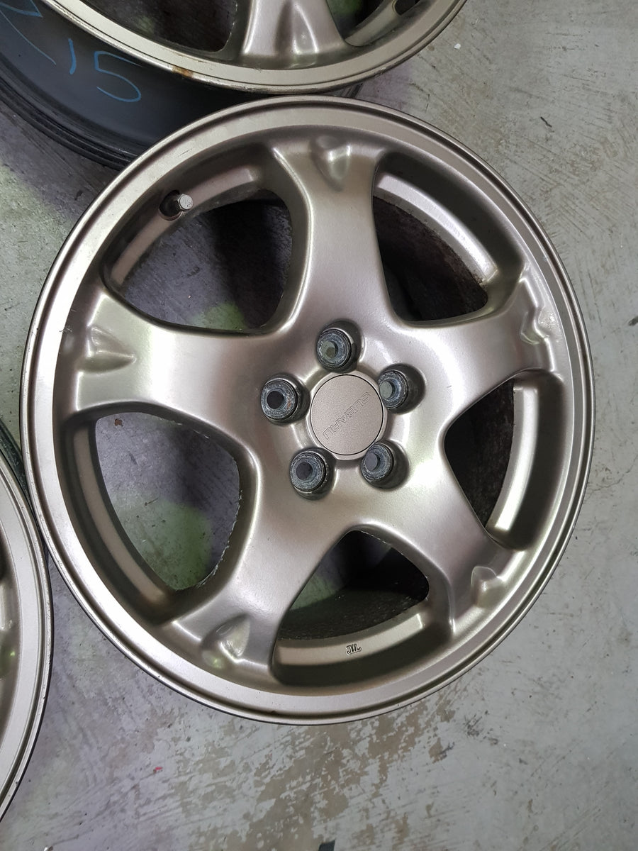 SUBARU IMPREZA WRX STI WHEELS GC8 16X7 OFFSET 53 STANDARD RIMS 5X100 ...